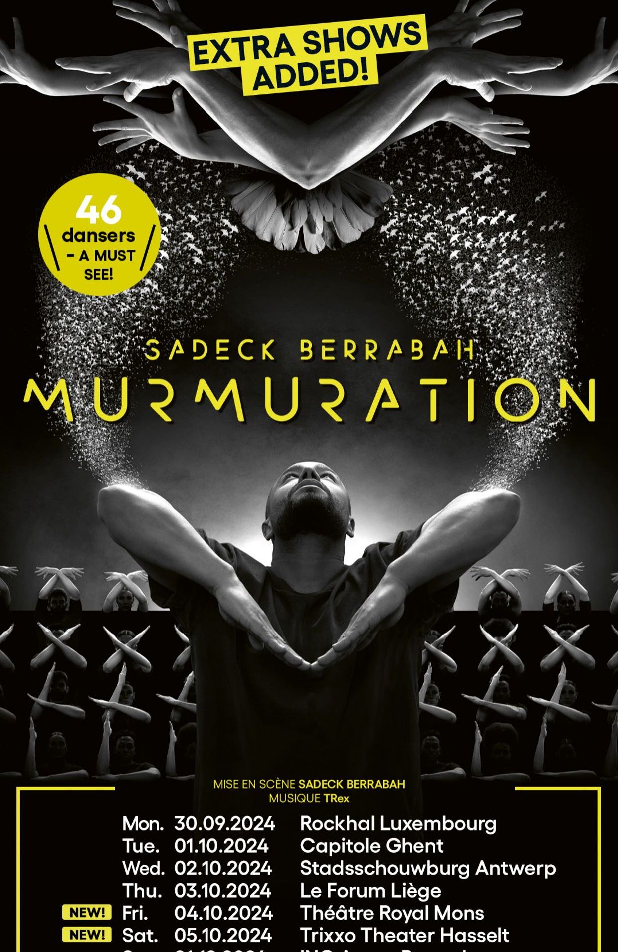 Le spectacle « MURMURATION» de Sadeck Berrabah de retour en Belgique