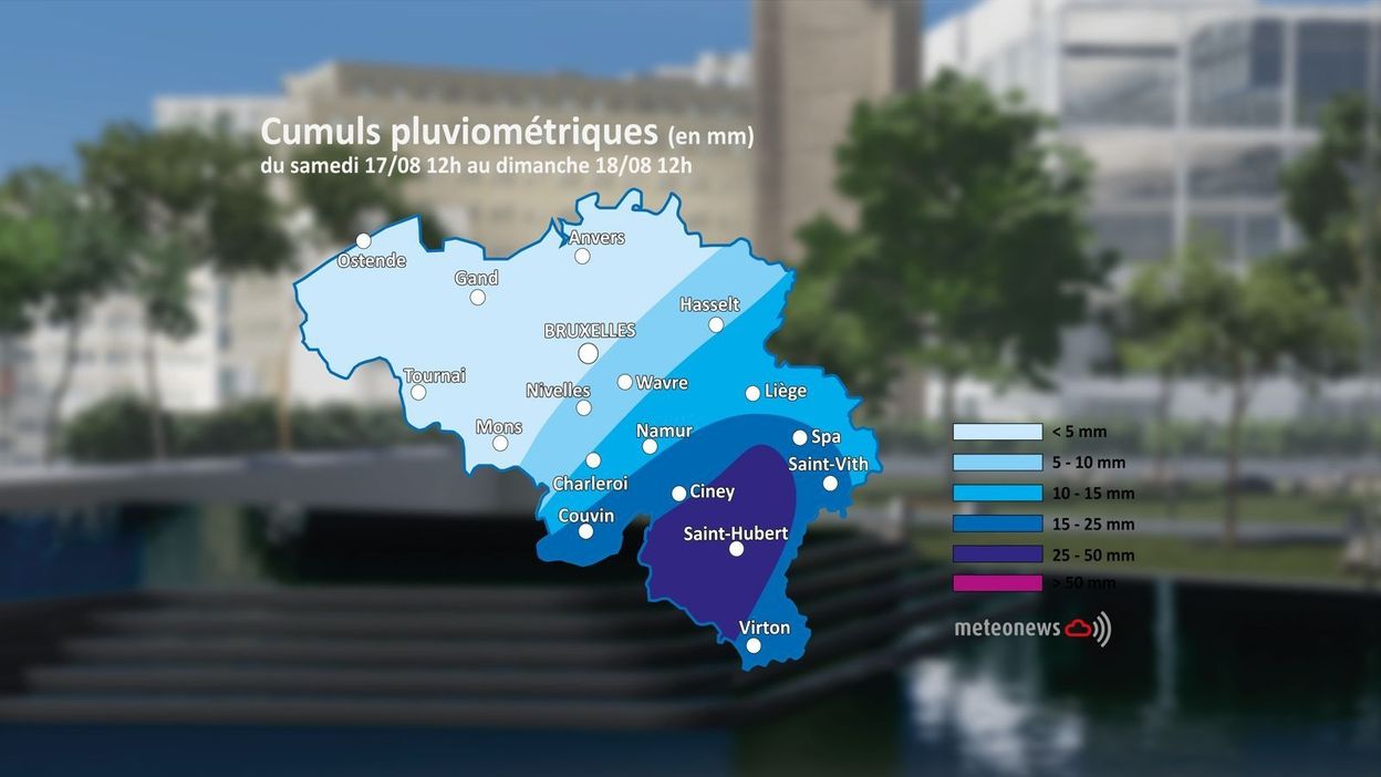 Météo en Belgique : nouvel avertissement IRM pour pluie ce samedi et la ...