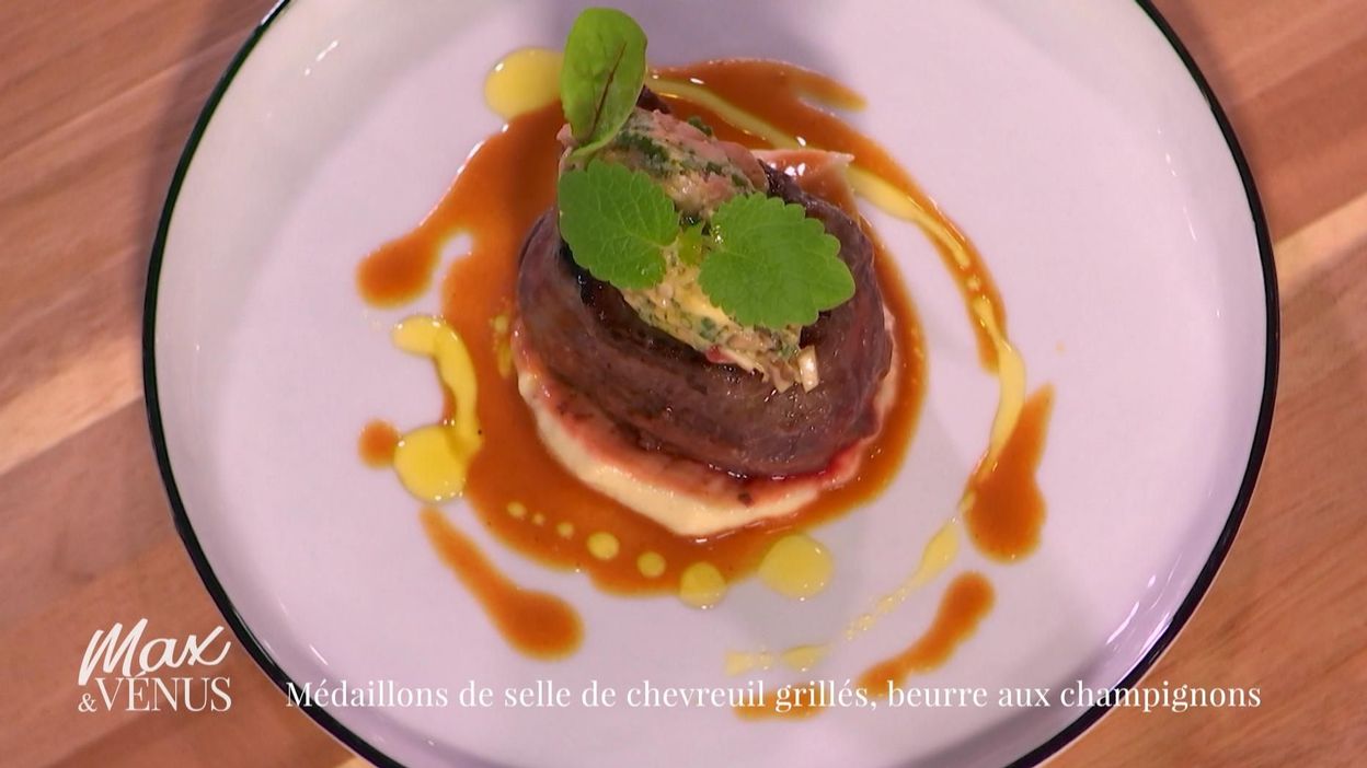 Médaillons de selle de chevreuil grillés, beurre aux champignons - RTBF Actus