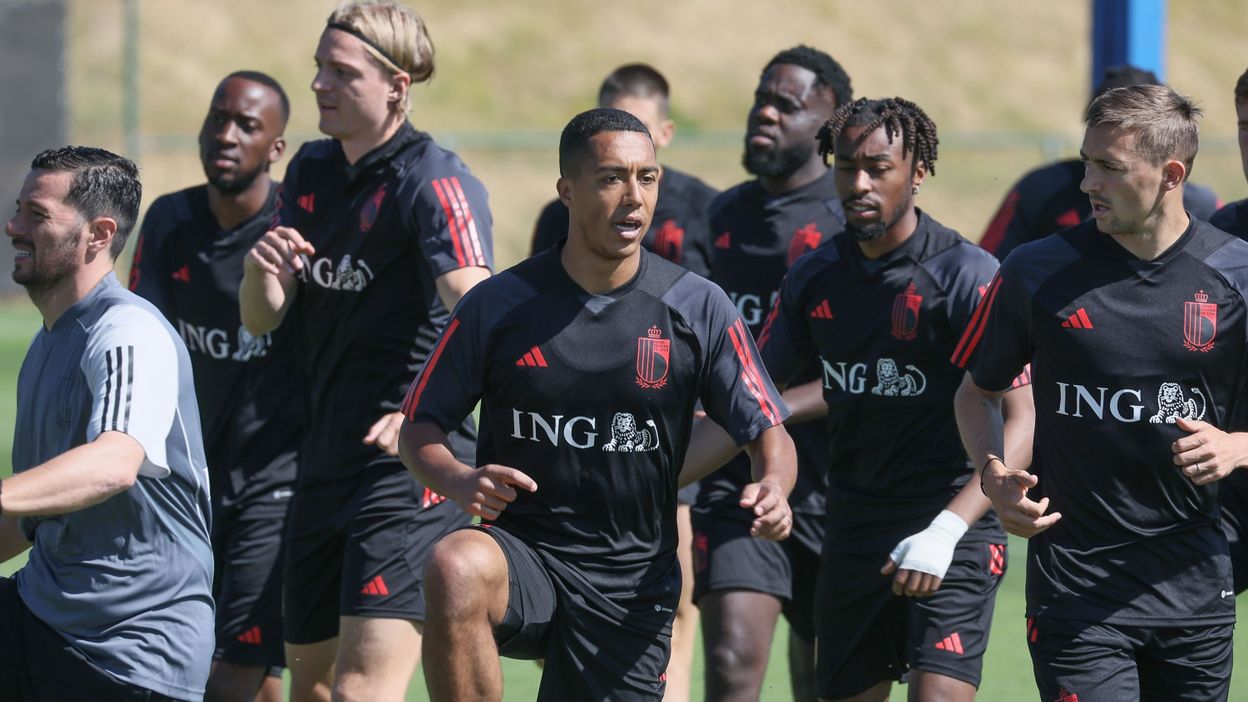 Diables Rouges : les 25 joueurs à l'entrainement, à la veille du match ...