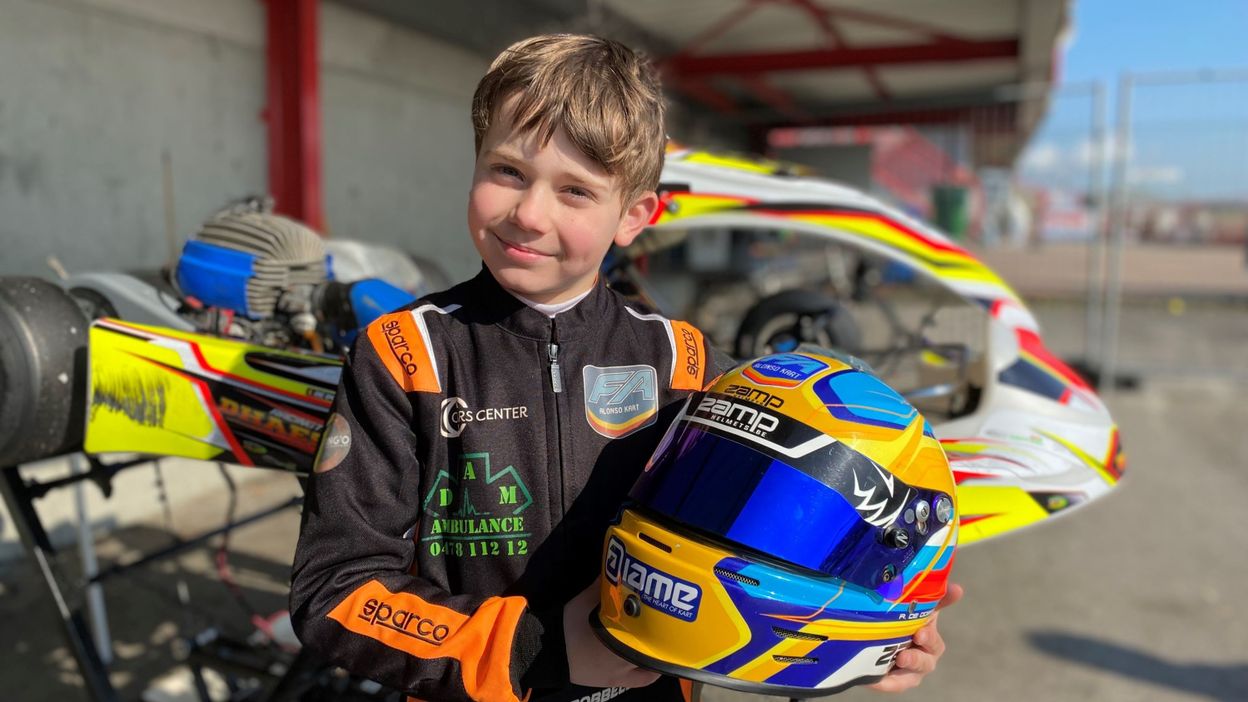Romain, as du karting, rêve de suivre les traces de Max Verstappen - RTBF Actus