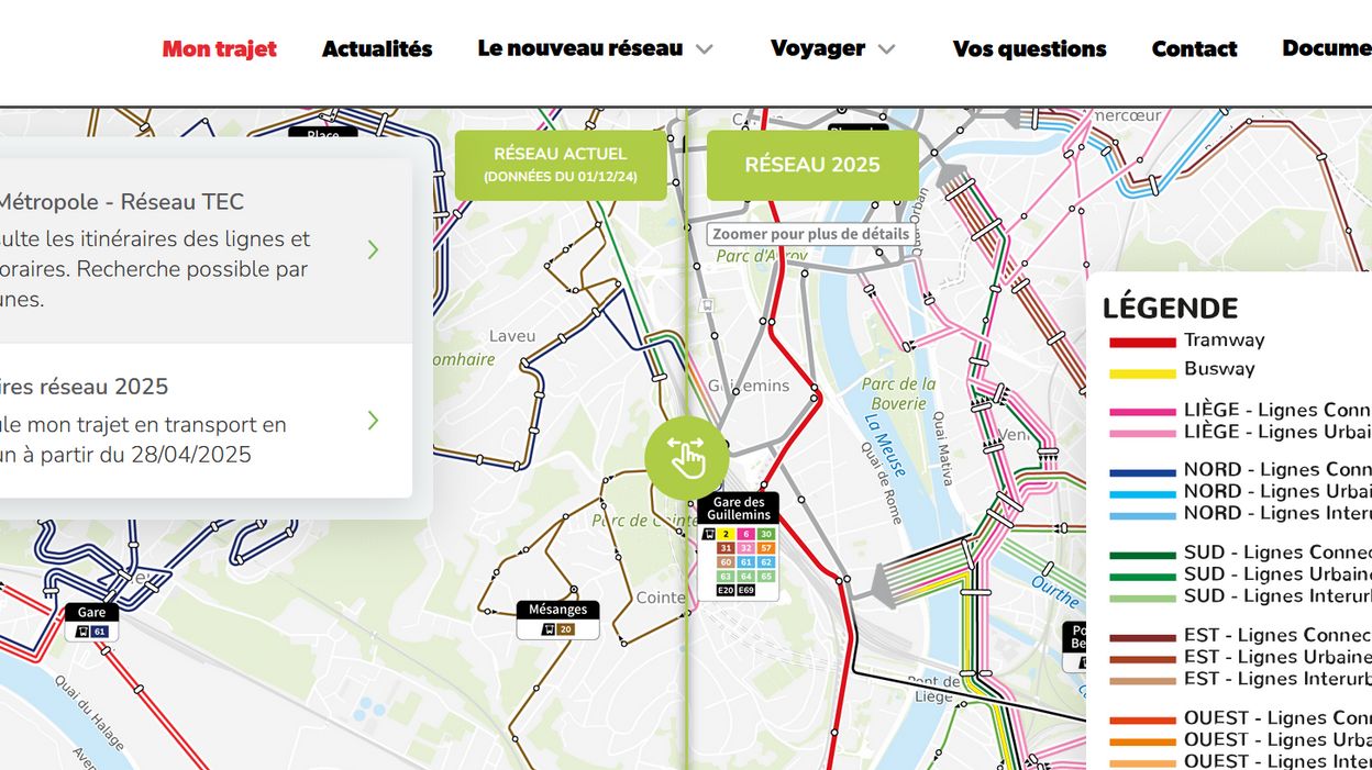 Nouveaux numéros des bus du TEC liégeois : comment s'informer ? - RTBF ...