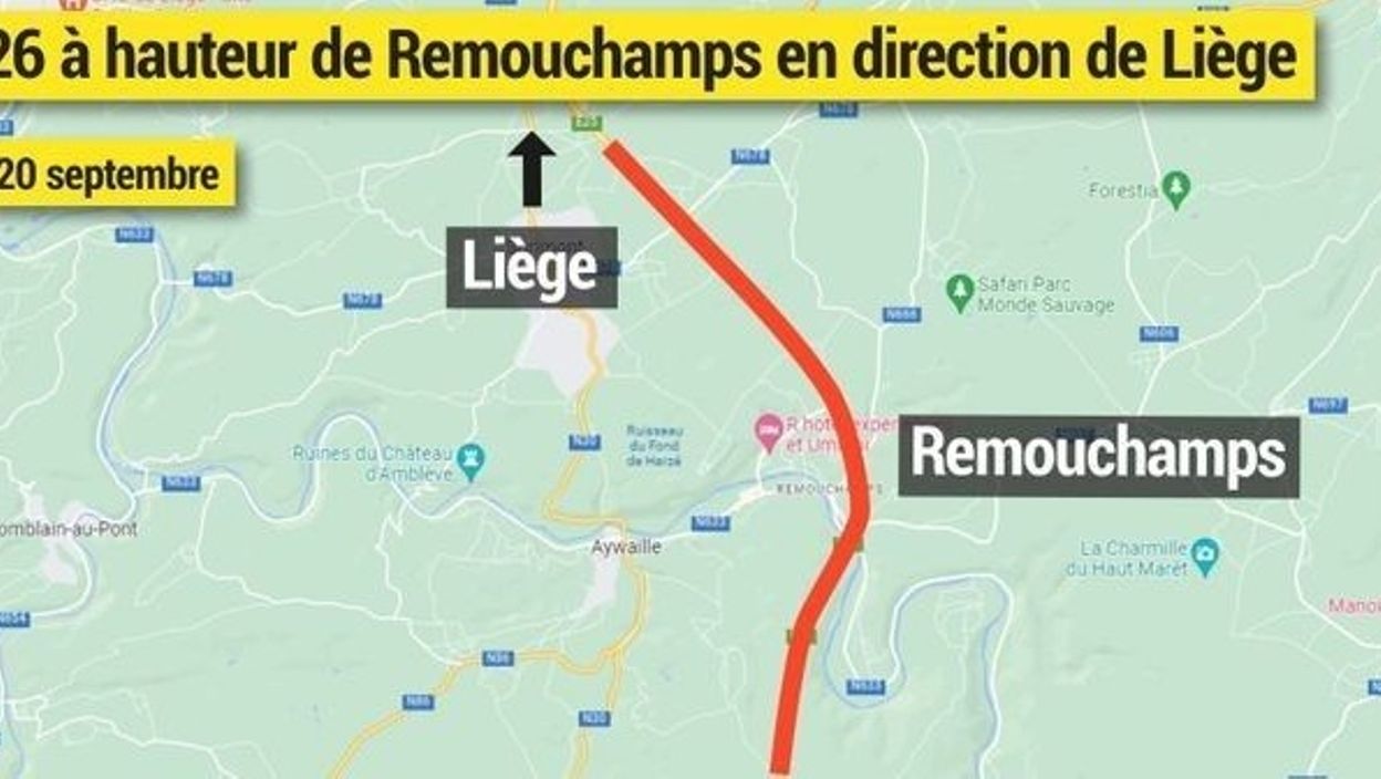 E25 vers Liège : un chantier à Remouchamps va démarrer d'ici quelques ...