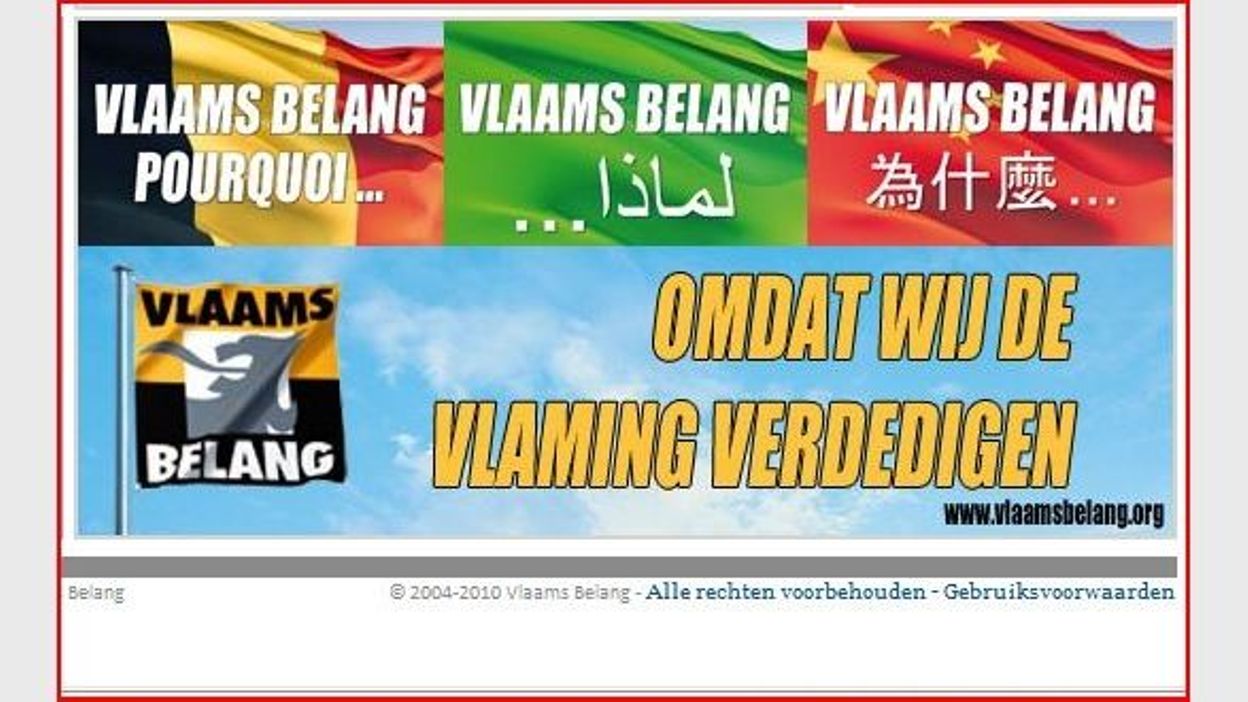Vlaams Belang : nouvelle campagne d'affichage radicale - RTBF Actus
