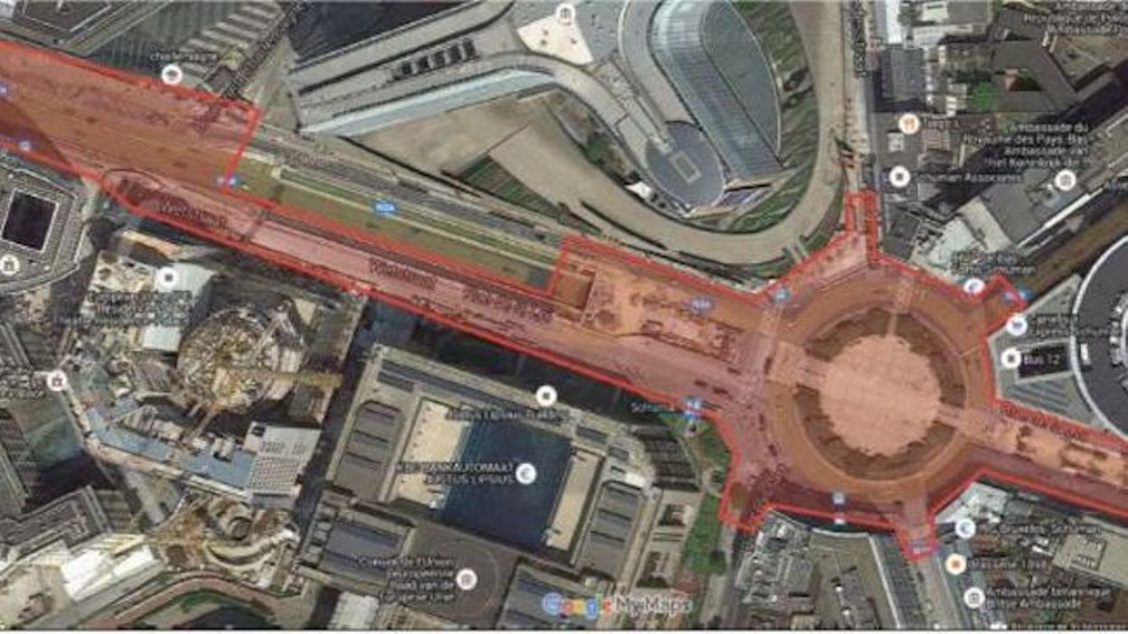 Bruxelles: le réaménagement du rond-point Schuman est balisé - RTBF Actus