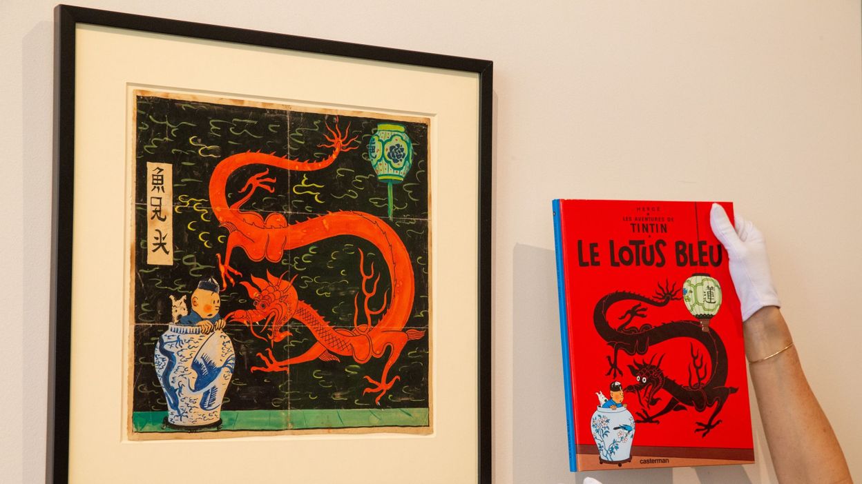 BD : Le Lotus Bleu, Tintin fête son anniversaire en couleur - RTBF Actus