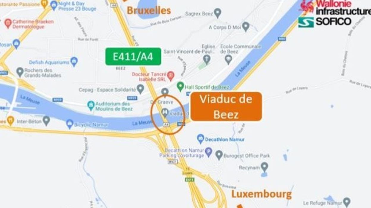 5 nuits pour réparer le viaduc de Beez - RTBF Actus