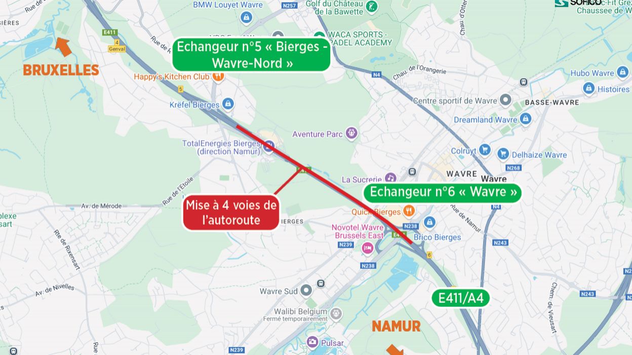E411 : dernière ligne droite pour le chantier entre Wavre et Bierges ...