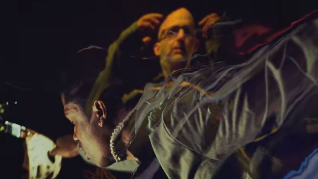 Des personnages de dessin animé dans un monde dévasté pour le clip de ...