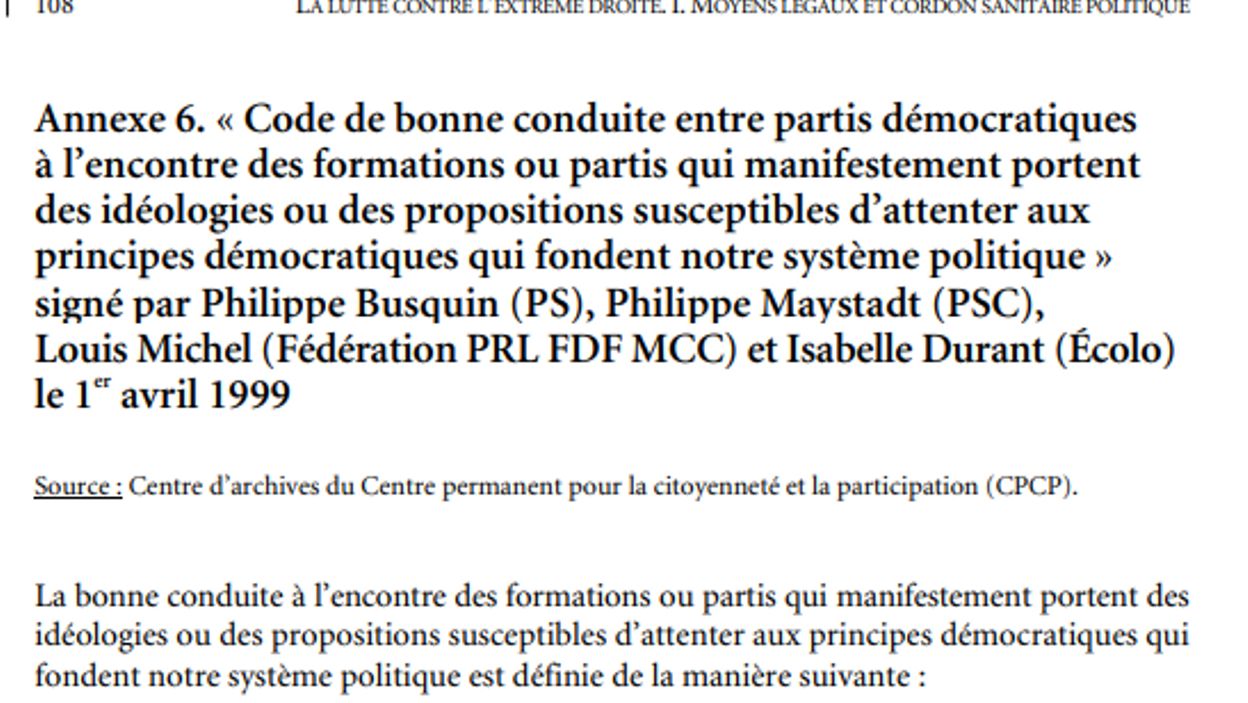 Un cordon sanitaire... Hein ? Mais quel cordon sanitaire ? - RTBF Actus