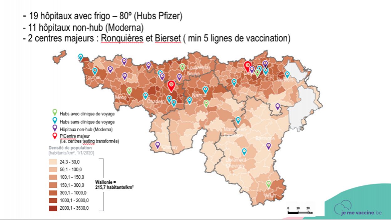 Coronavirus : la Wallonie détaille son planning et ses 54 centres de ...