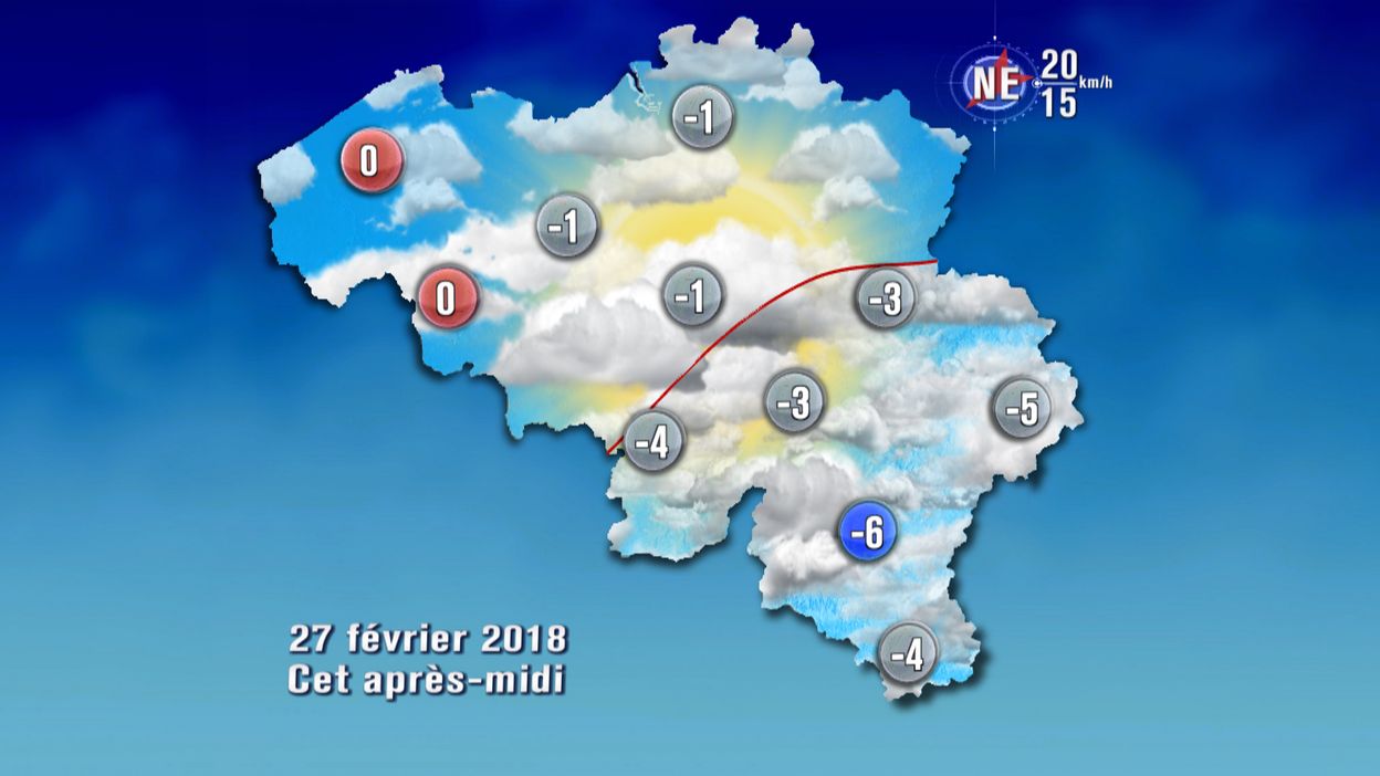 Météo de ce mardi: au coeur de la vague de froid - RTBF Actus