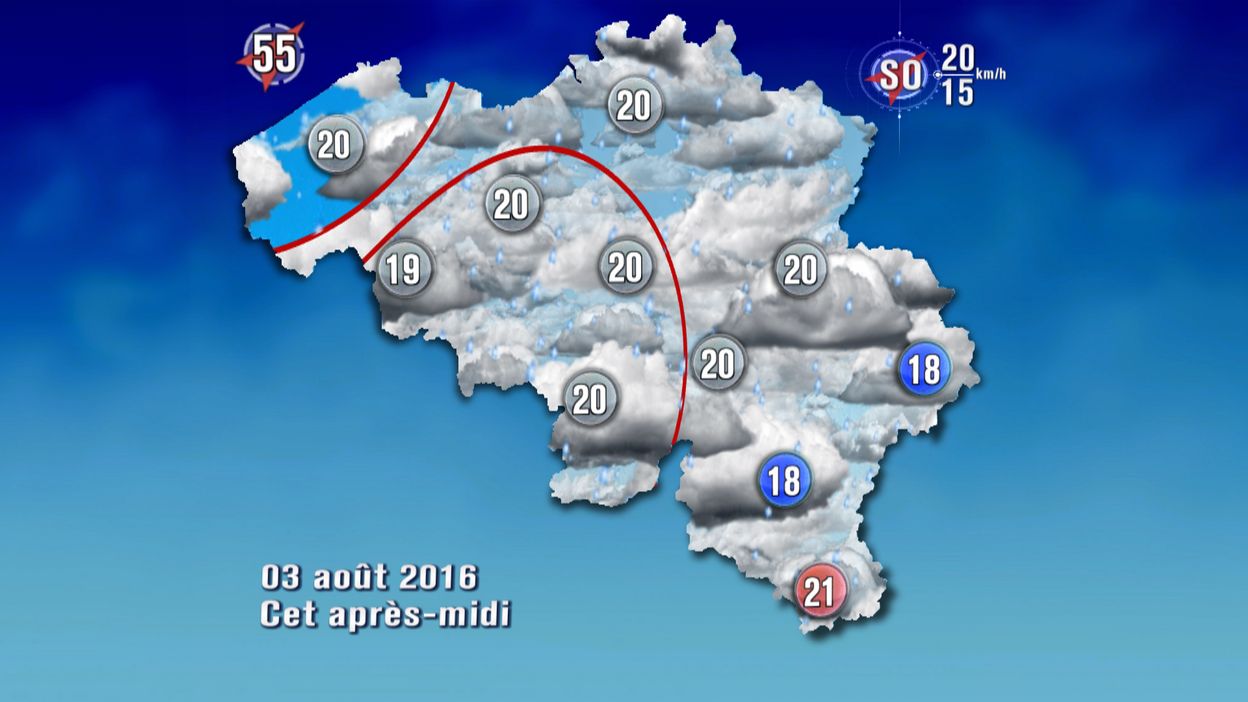 Météo: encore une journée bien pluvieuse au programme - RTBF Actus