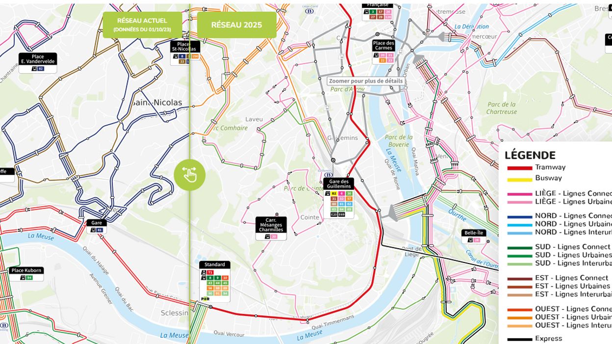 Voici ce qui change du côté du TEC liégeois avec l’arrivée du tram ...