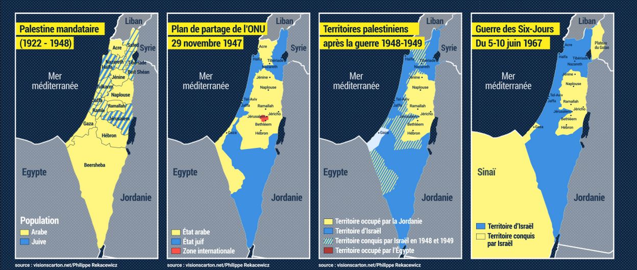 Guerre Israël-Gaza : le conflit israélo-palestinien en quelques cartes ...