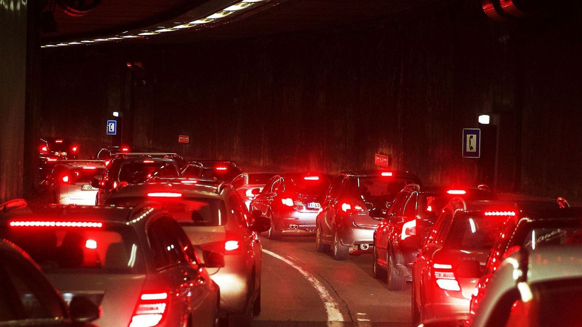 Major Traffic Jam In Brussels Following An Accident At The Start Of The Major Traffic Jam In Brussels Following An Accident At The Start Of The