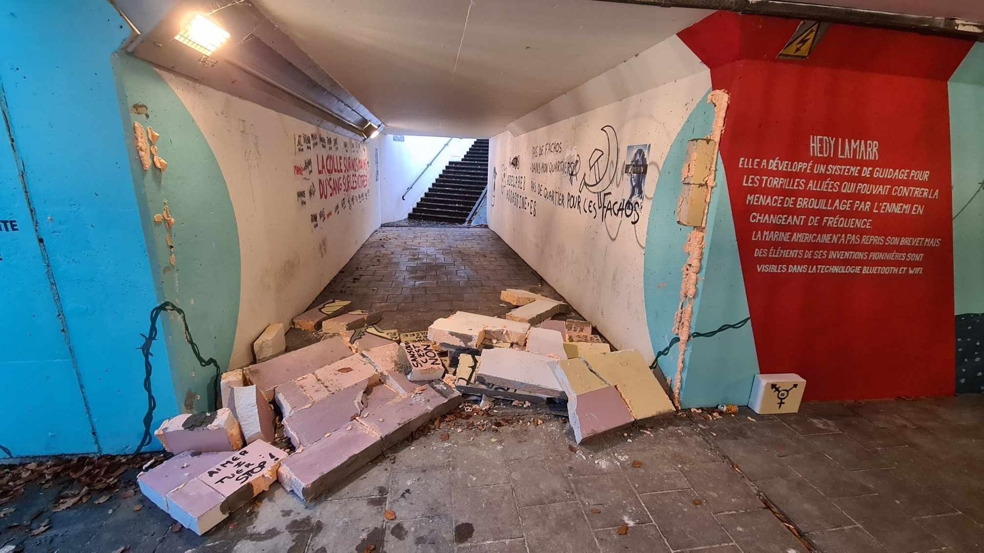 UMons Students Build Symbolic Wall to Denounce Attacks: Vandals ...