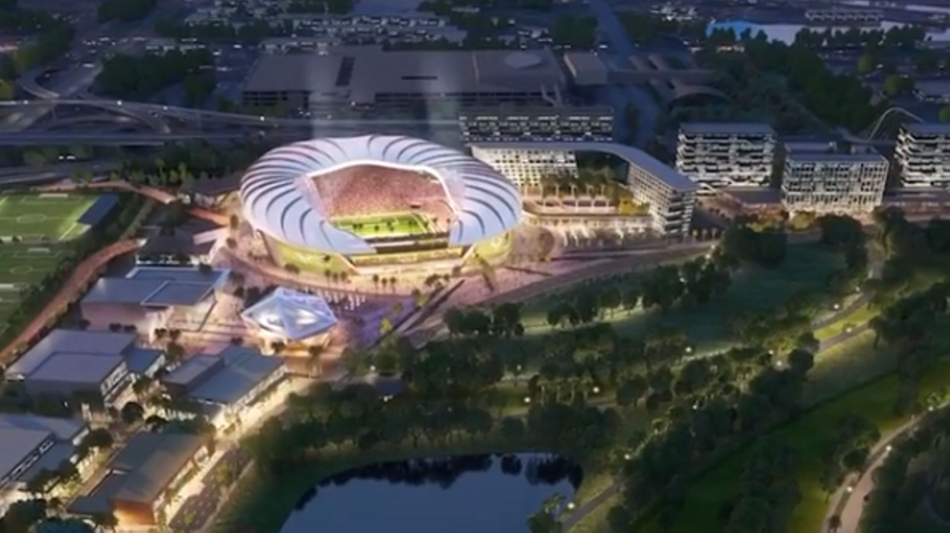 David Beckham dévoile le stade de l'Inter Miami FC - RTBF Actus