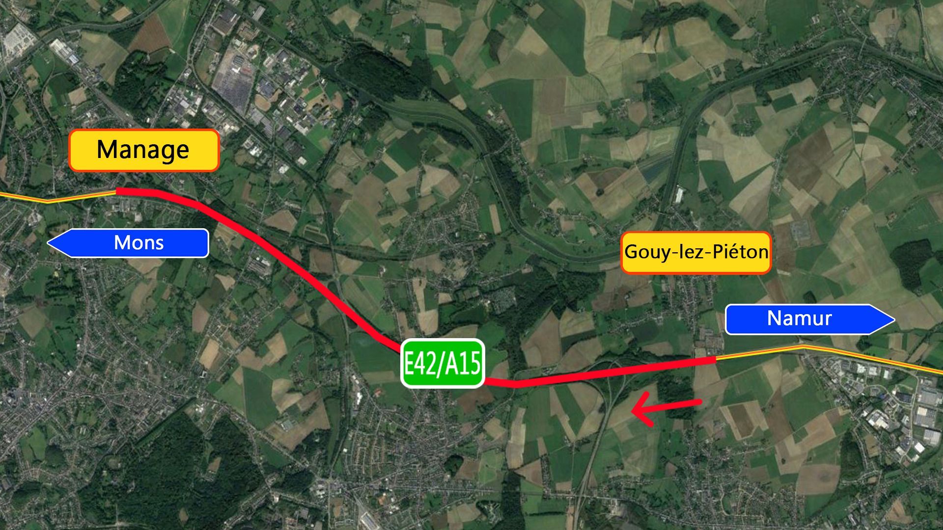 E42 vers Mons : encore un mois de travaux - RTBF Actus