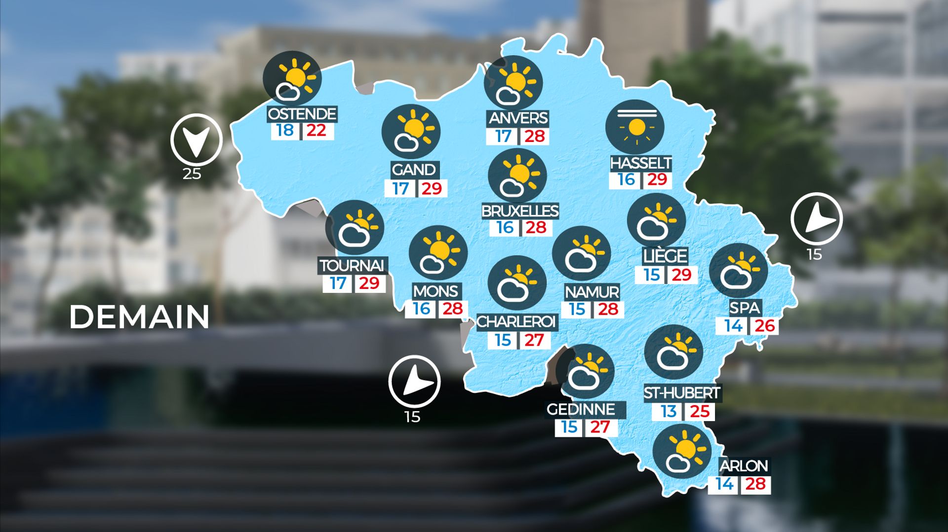 Météo en Belgique : un mardi ensoleillé en perspective, avec une ...