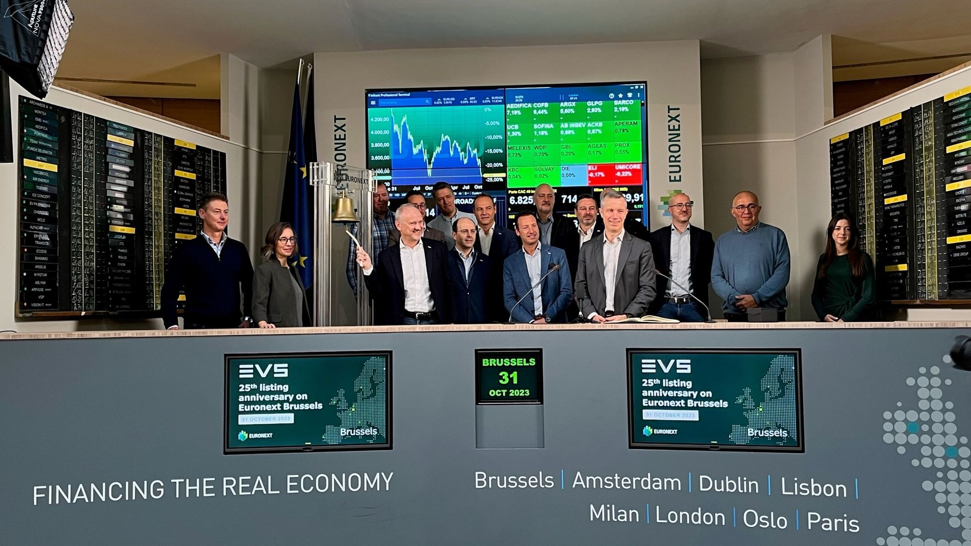 La société liégeoise EVS fête les 25 ans de son introduction en bourse ...