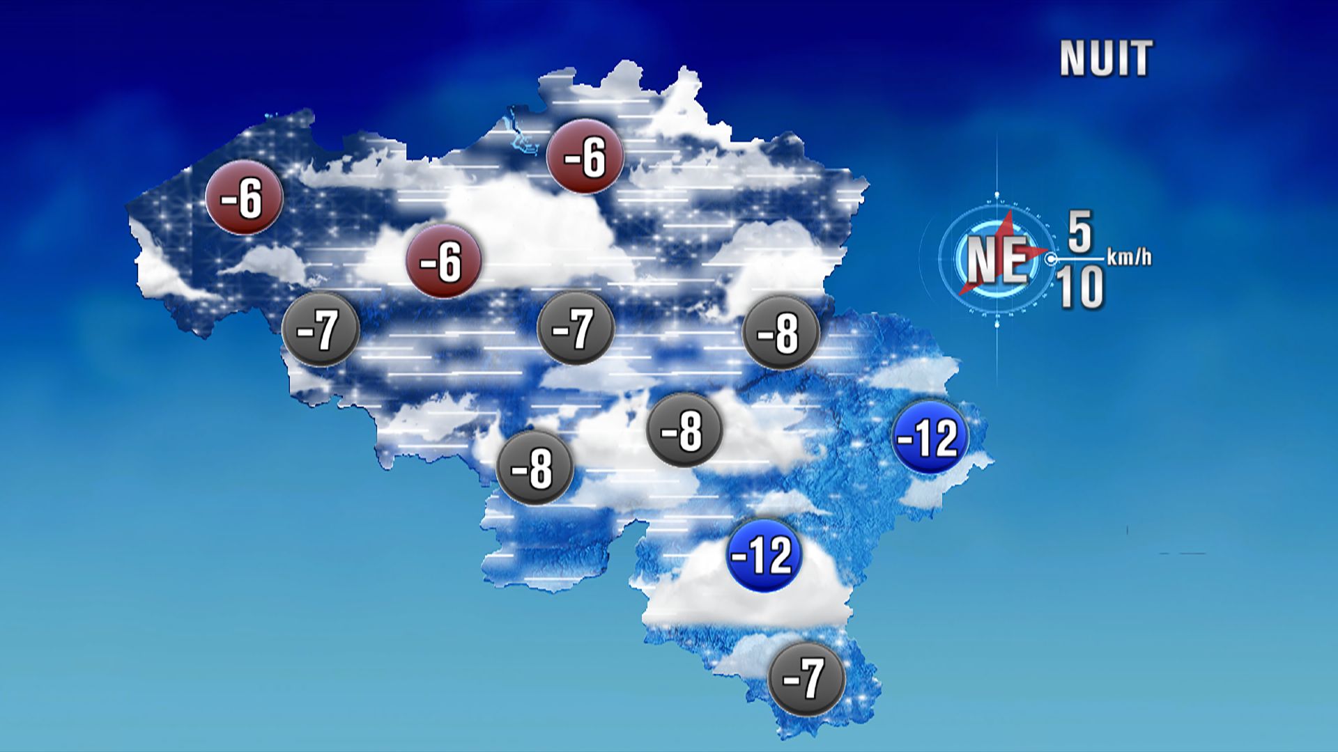 Météo: la nuit sera à nouveau glaciale (carte interactive) - RTBF Actus