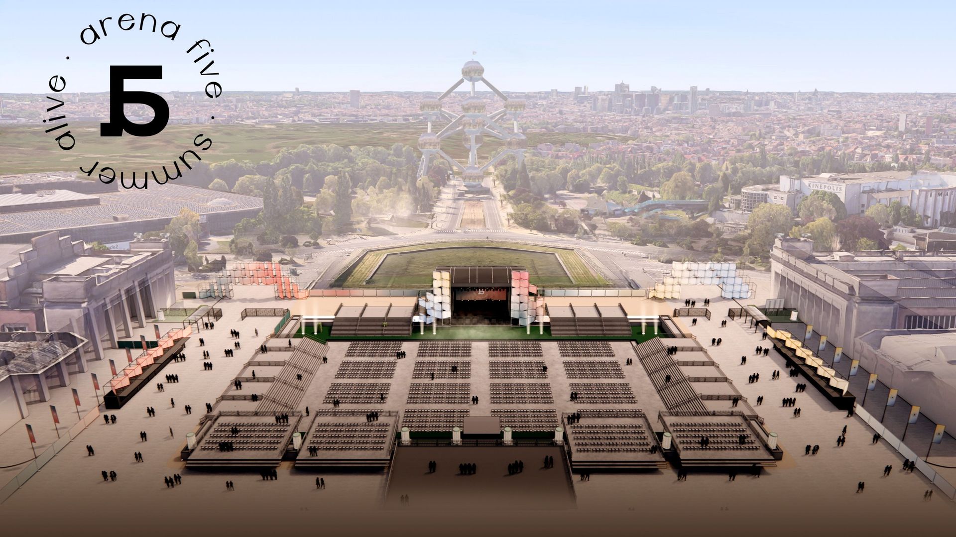 Une salle de concert à ciel ouvert face à l’Atomium - RTBF Actus