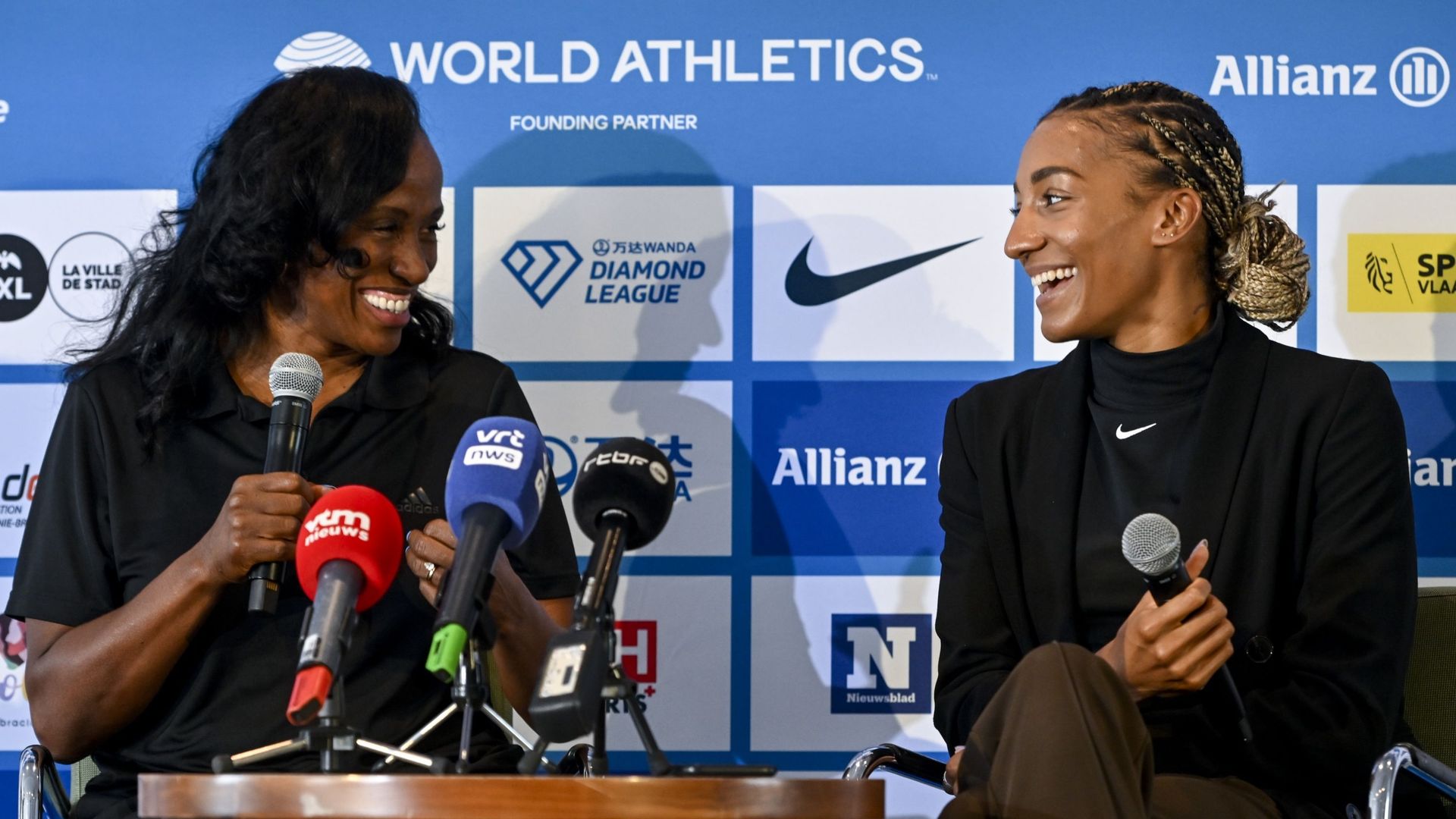 Memorial Van Damme : Nafi Thiam rencontre Jackie Joyner-Kersee, la recordwoman du monde de l ...