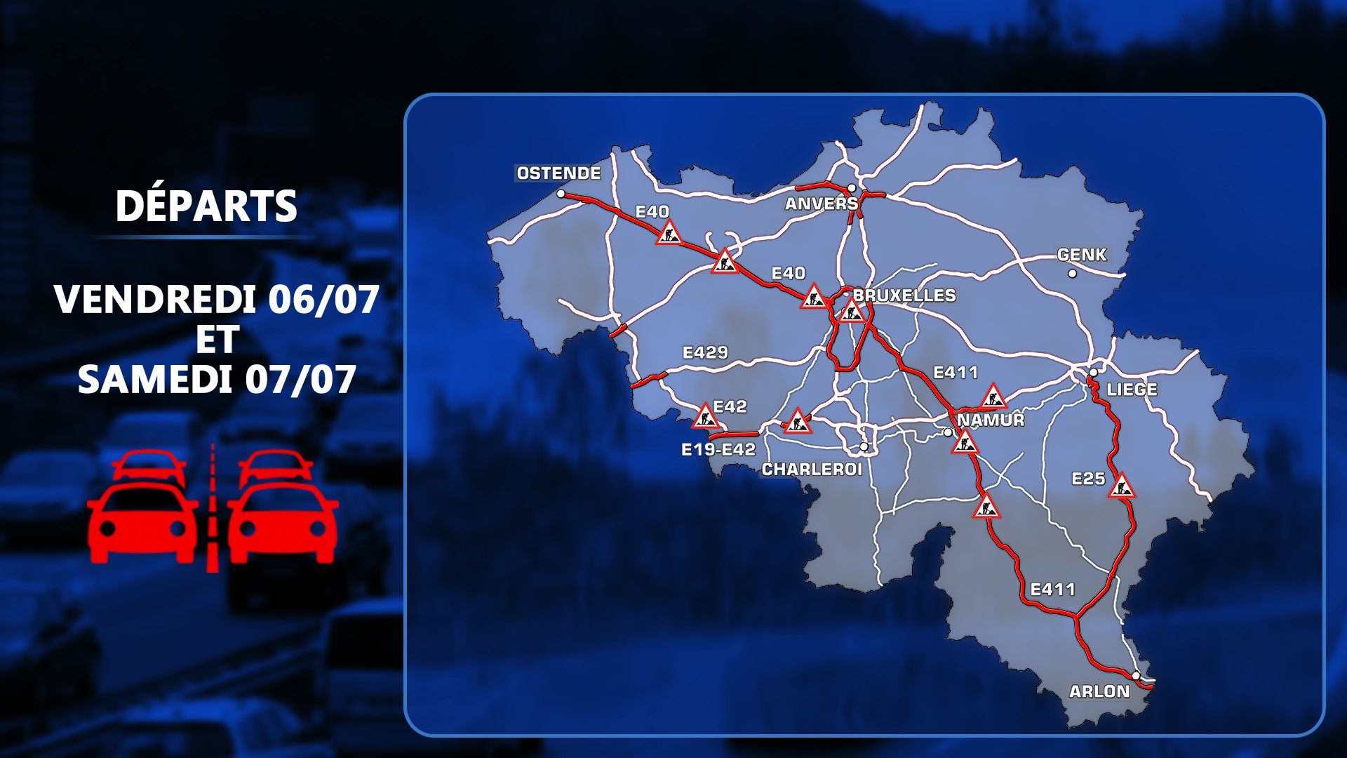 Départs en vacances: weekend rouge en perspective sur les routes belges ...