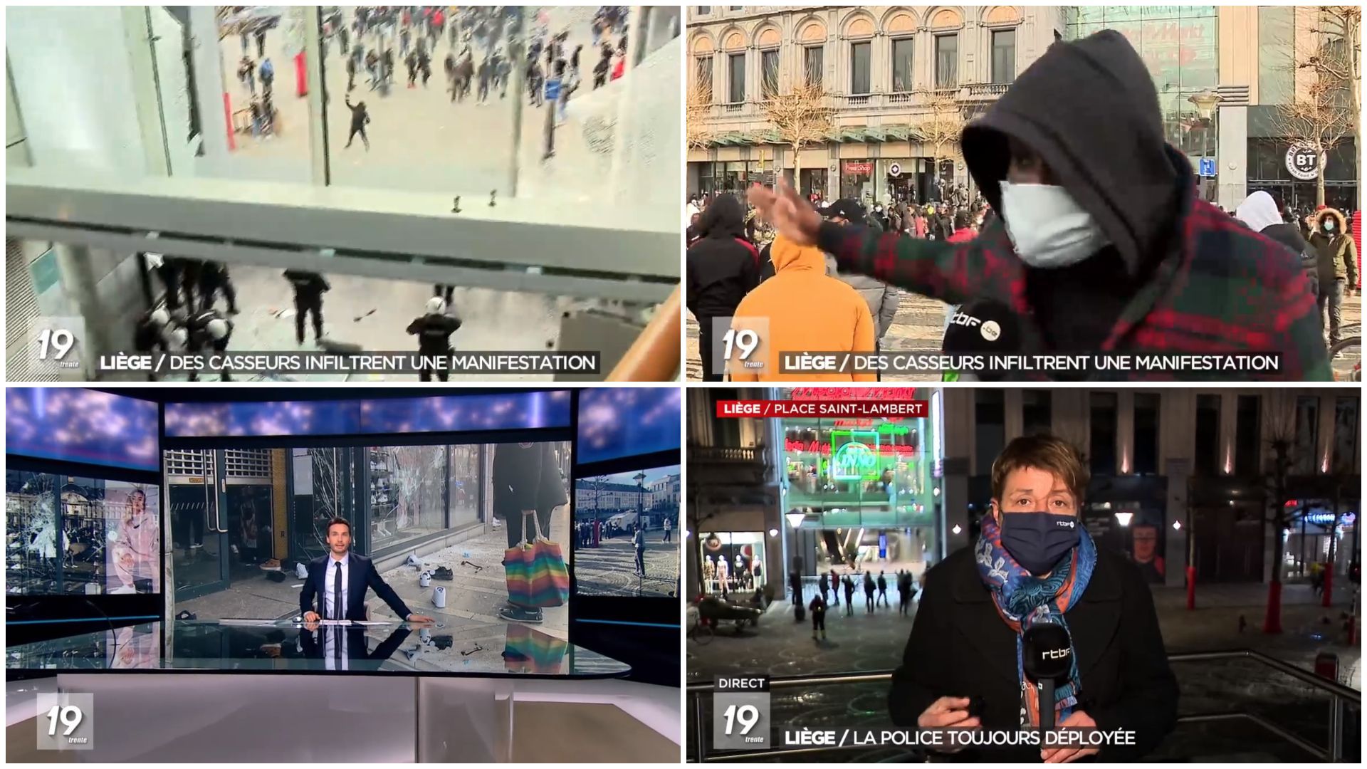 Quand les pavés volent au-dessus de la journaliste et du cameraman ...