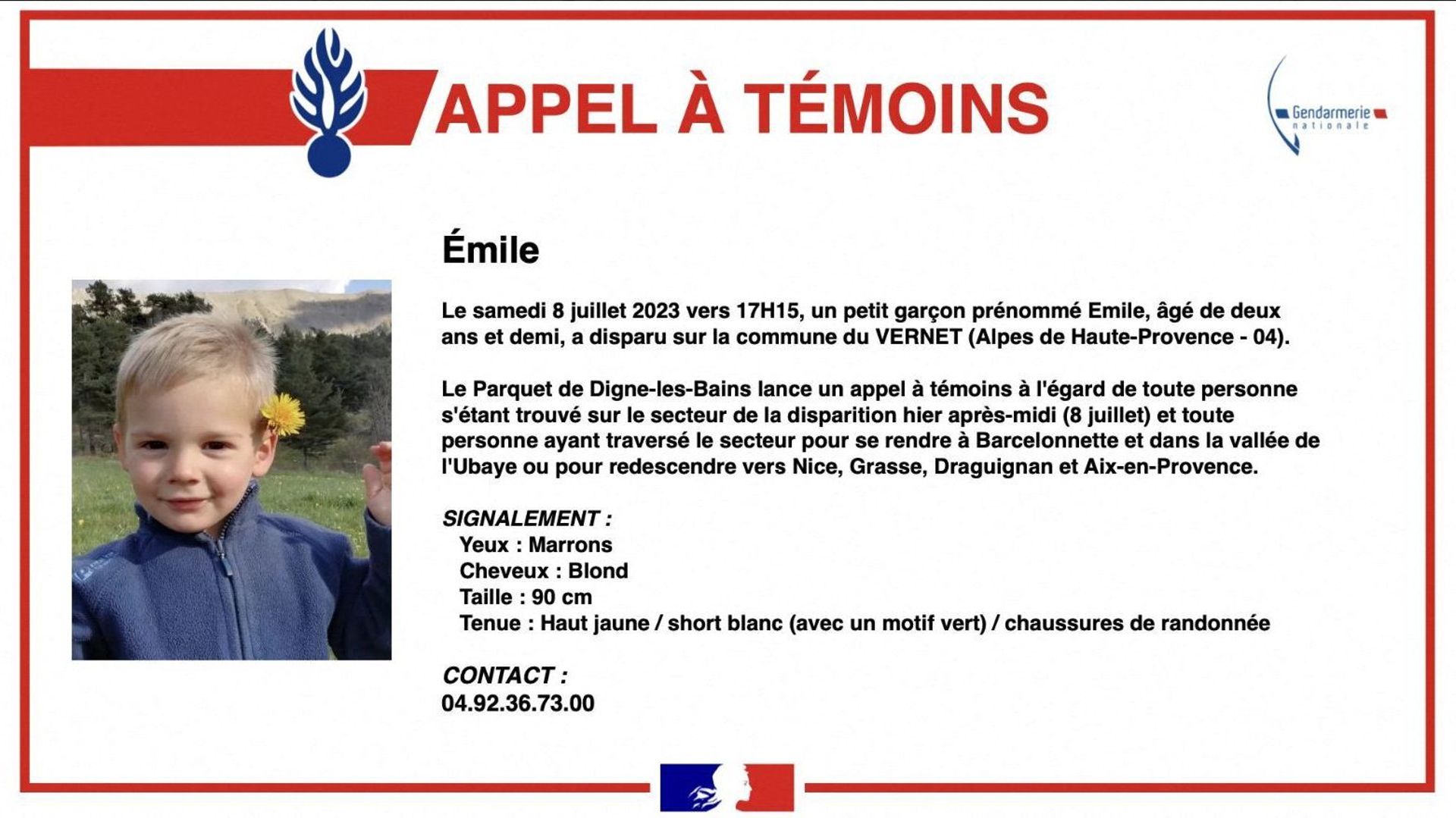 Le corps du petit Emile retrouvé, sa mort reste inexpliquée : 'Cette ...