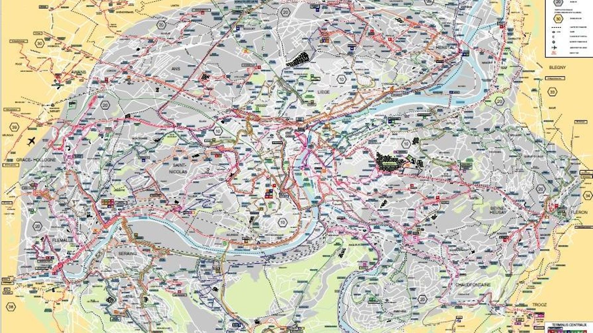 Le plan, en détails, de la 'réduction de l'offre' sur les bus liégeois ...