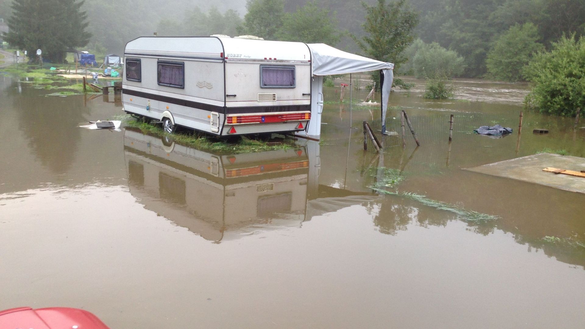 La camping de la Lesse à Houyet évacué