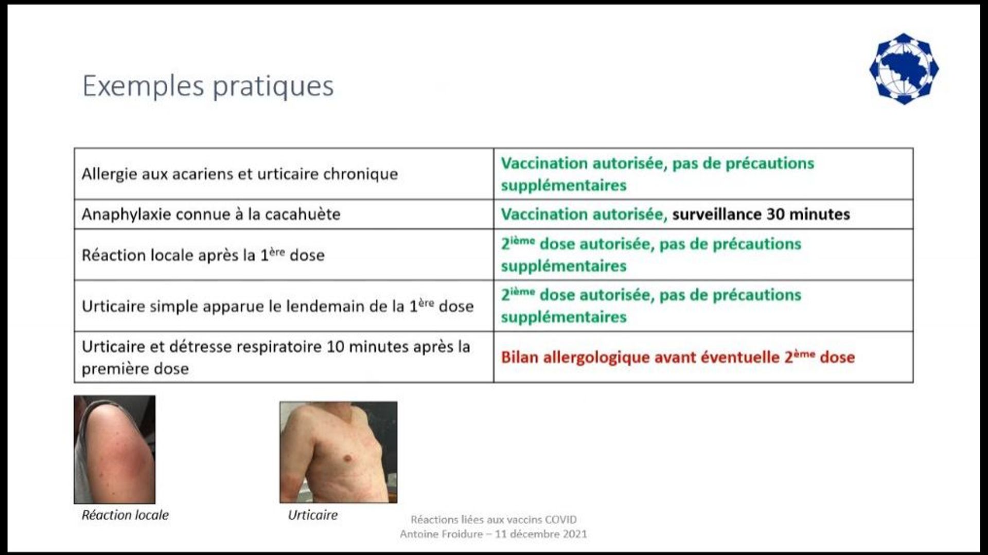 'Le risque d’allergie sévère liée aux vaccins contre le Covid est très ...