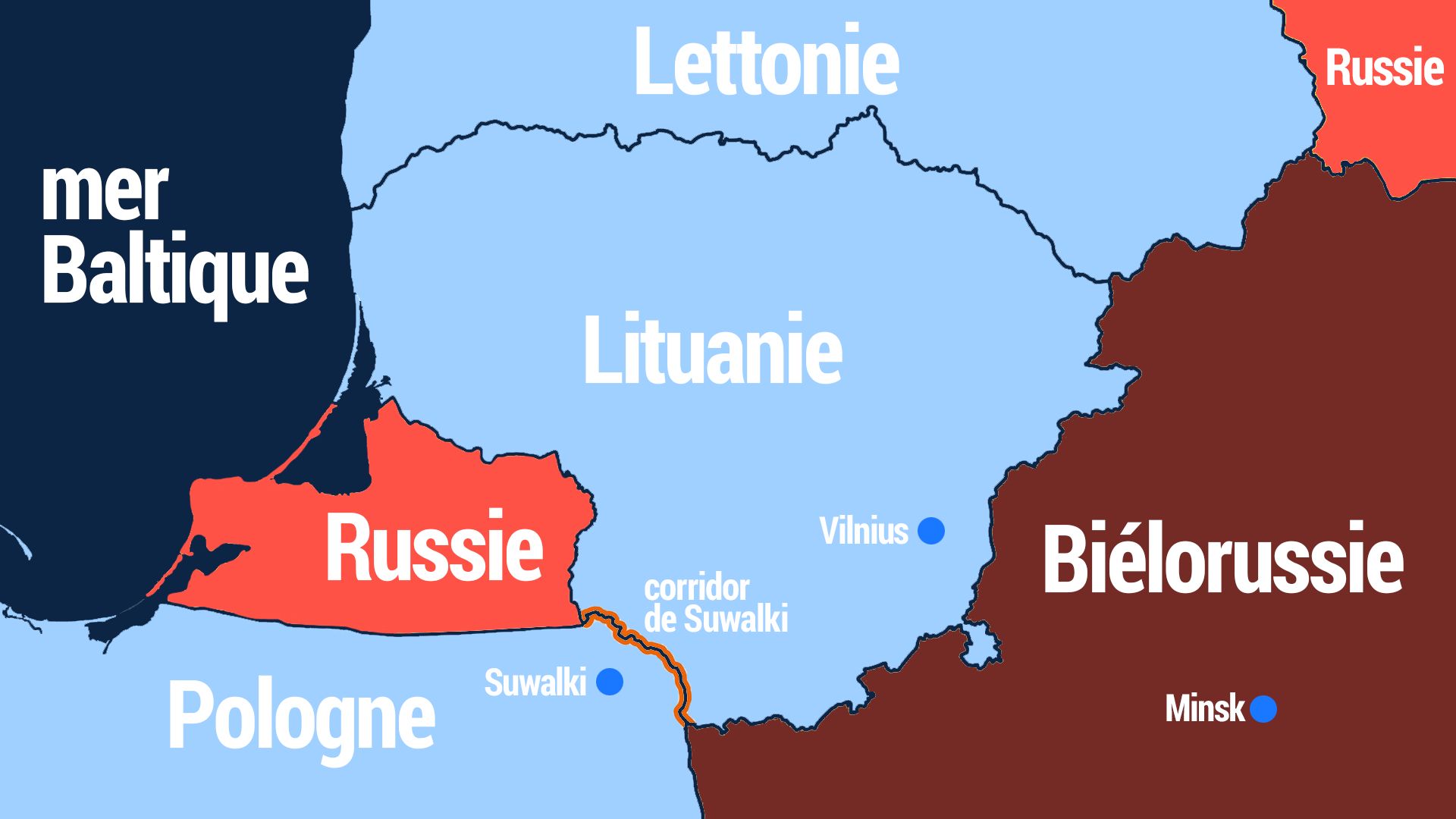 Un jour, une carte : le corridor de Suwalki, 65 km qui peuvent faire ...