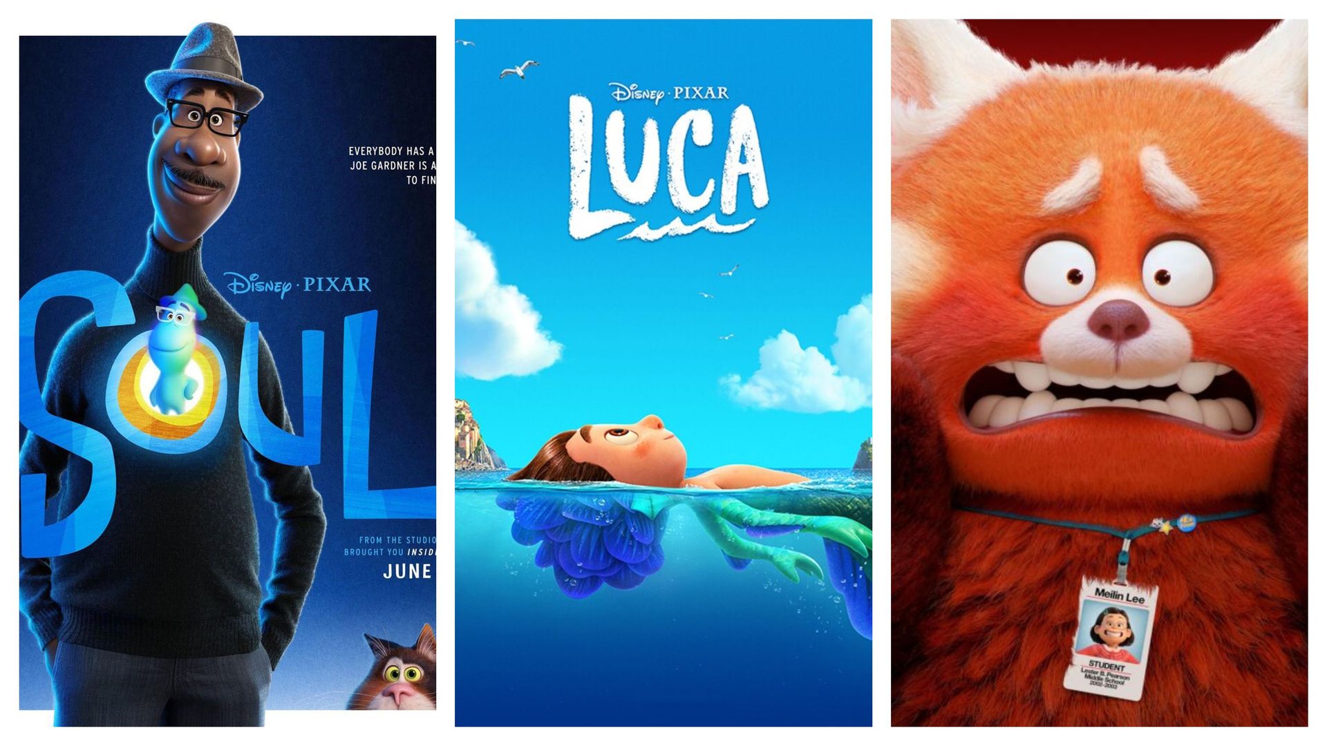 Soul, Luca, et Alerte rouge de Pixar au cinéma pour la première fois ...