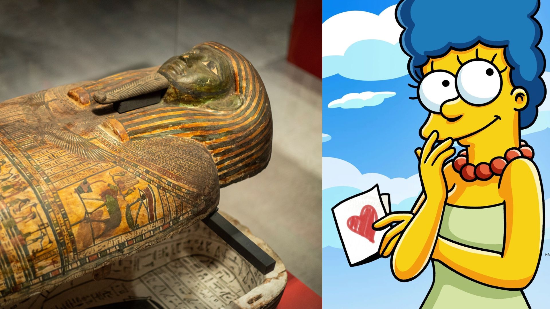 La minute insolite : Marge Simpson illustrée sur un sarcophage égyptien ...