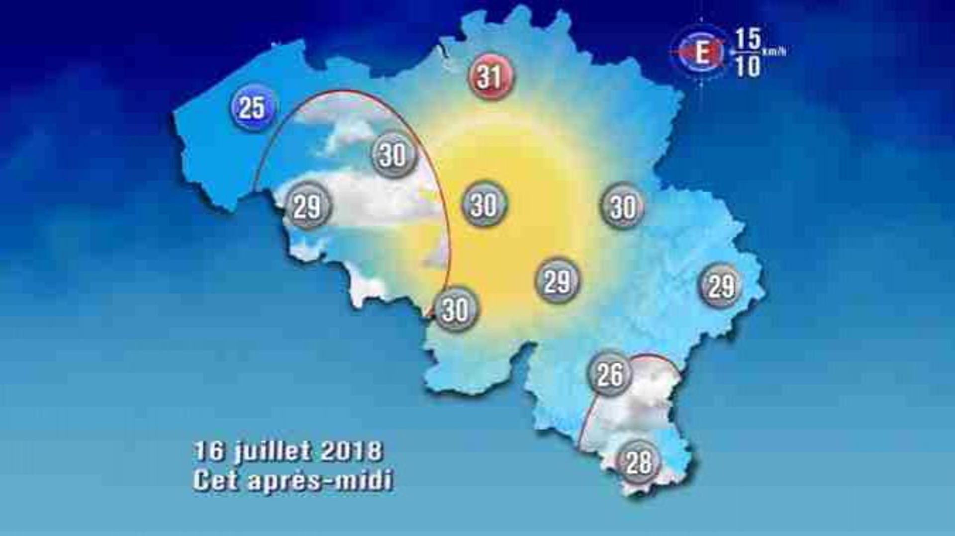 Météo : un lundi au soleil avec encore de la chaleur - rtbf.be