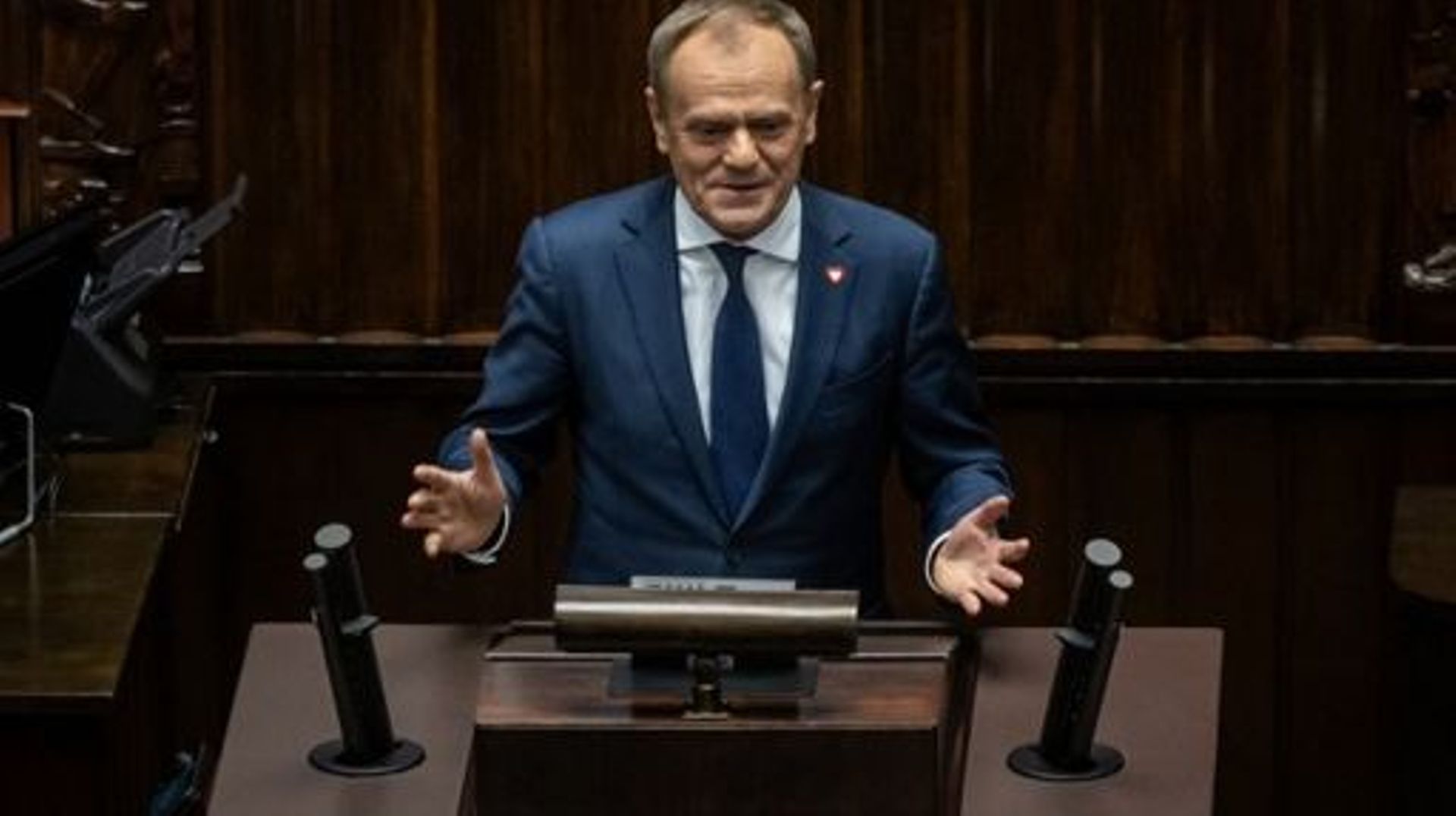 Pologne : le Premier ministre pro-européen polonais Donald Tusk et son ...