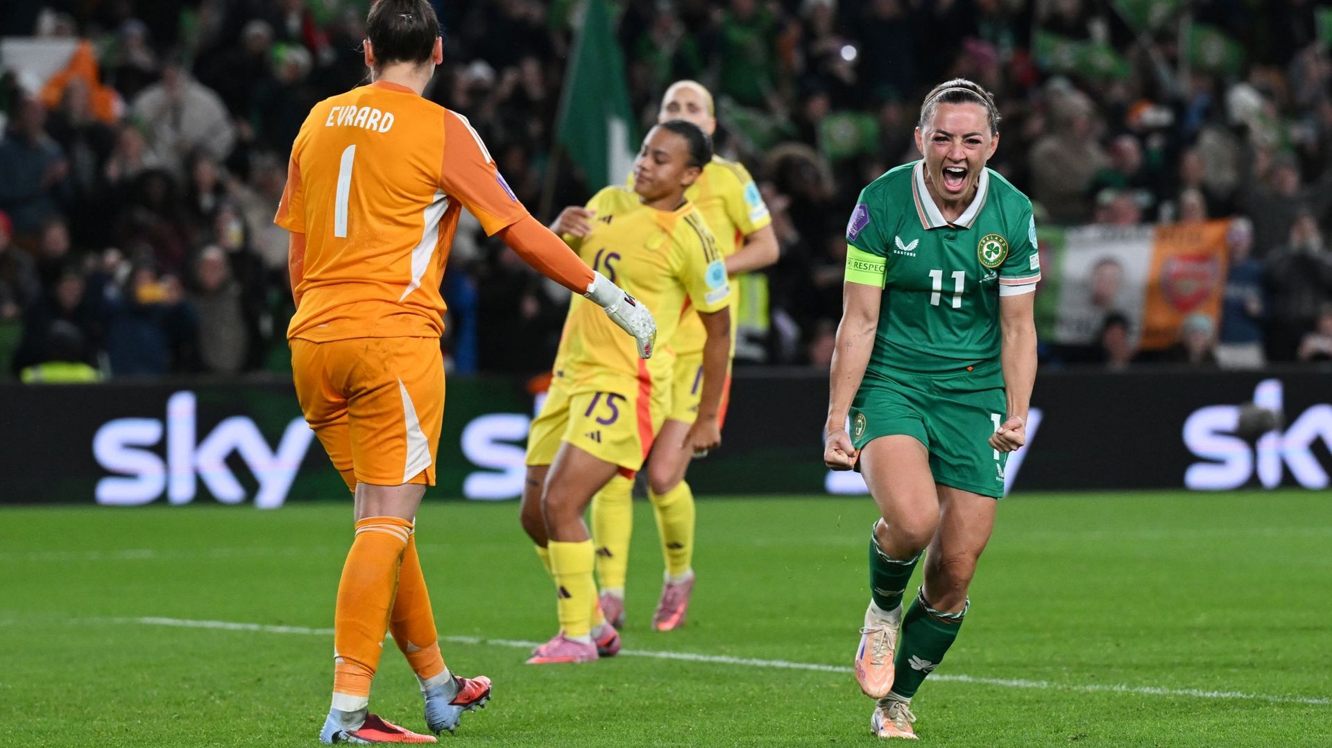 Barrage aller de Ligue des Nations : les Red Flames douchées par l’Irlande, s’éloignent de la ...