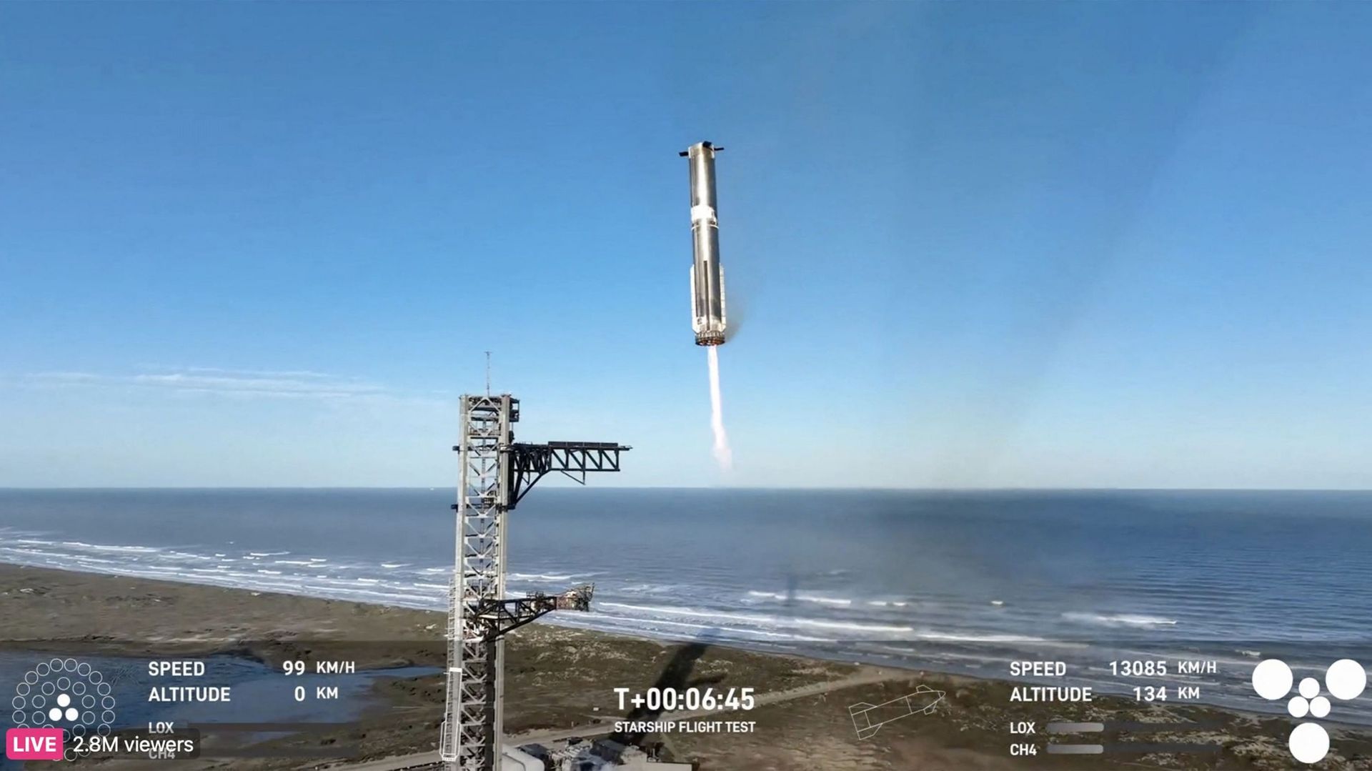 SpaceX reporte le lancement de sa mégafusée Starship - RTBF Actus