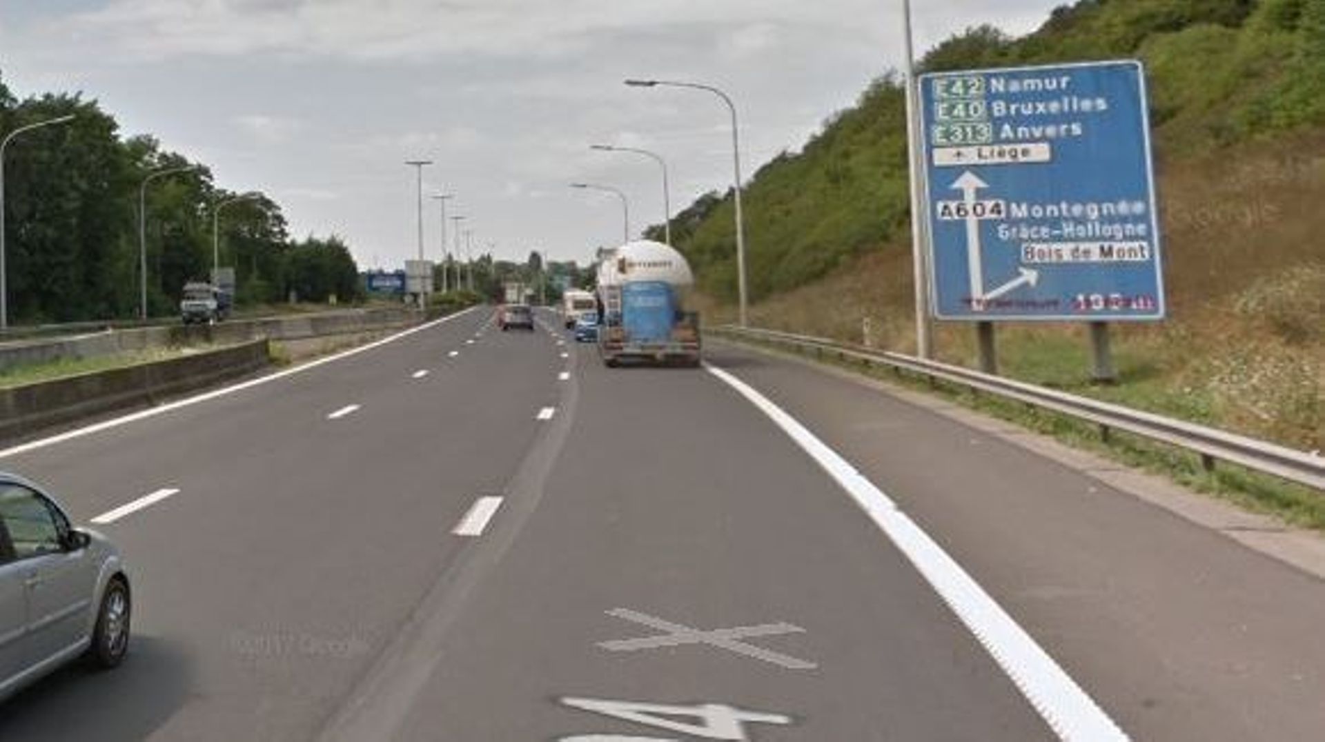 Rétrécissement de l'A604 entre Seraing et Grâce-Hollogne - RTBF Actus