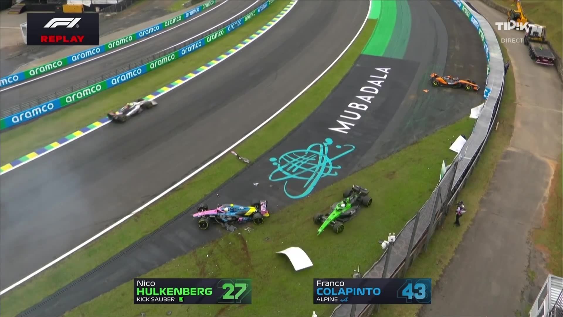 F1 Brésil : Piastri, Colapinto et Hülkenberg partent à la faute au même ...