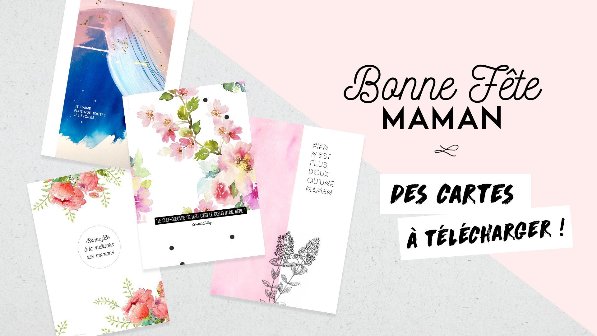 De jolies cartes de vœux pour la fête des mères