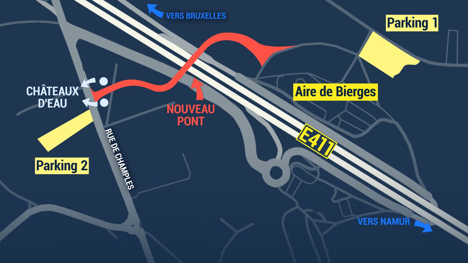 La ligne de bus Express E13 vers Bruxelles ne partira plus du parking ...