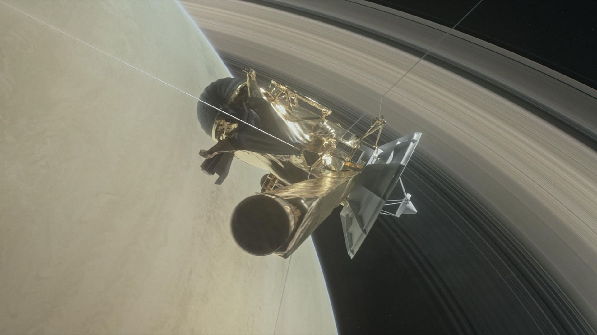La sonde spatiale Cassini amorce son plongeon final sur Saturne - RTBF Actus