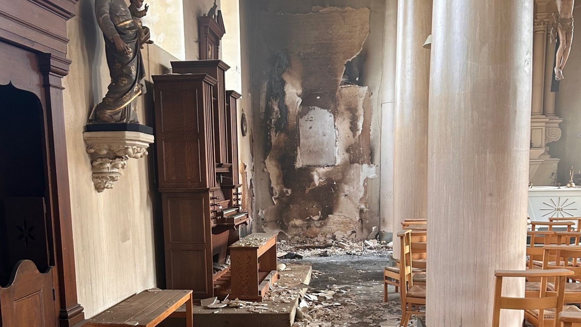 L’église Saint-Germain de Couture, à Lasne, sérieusement endommagée par ...