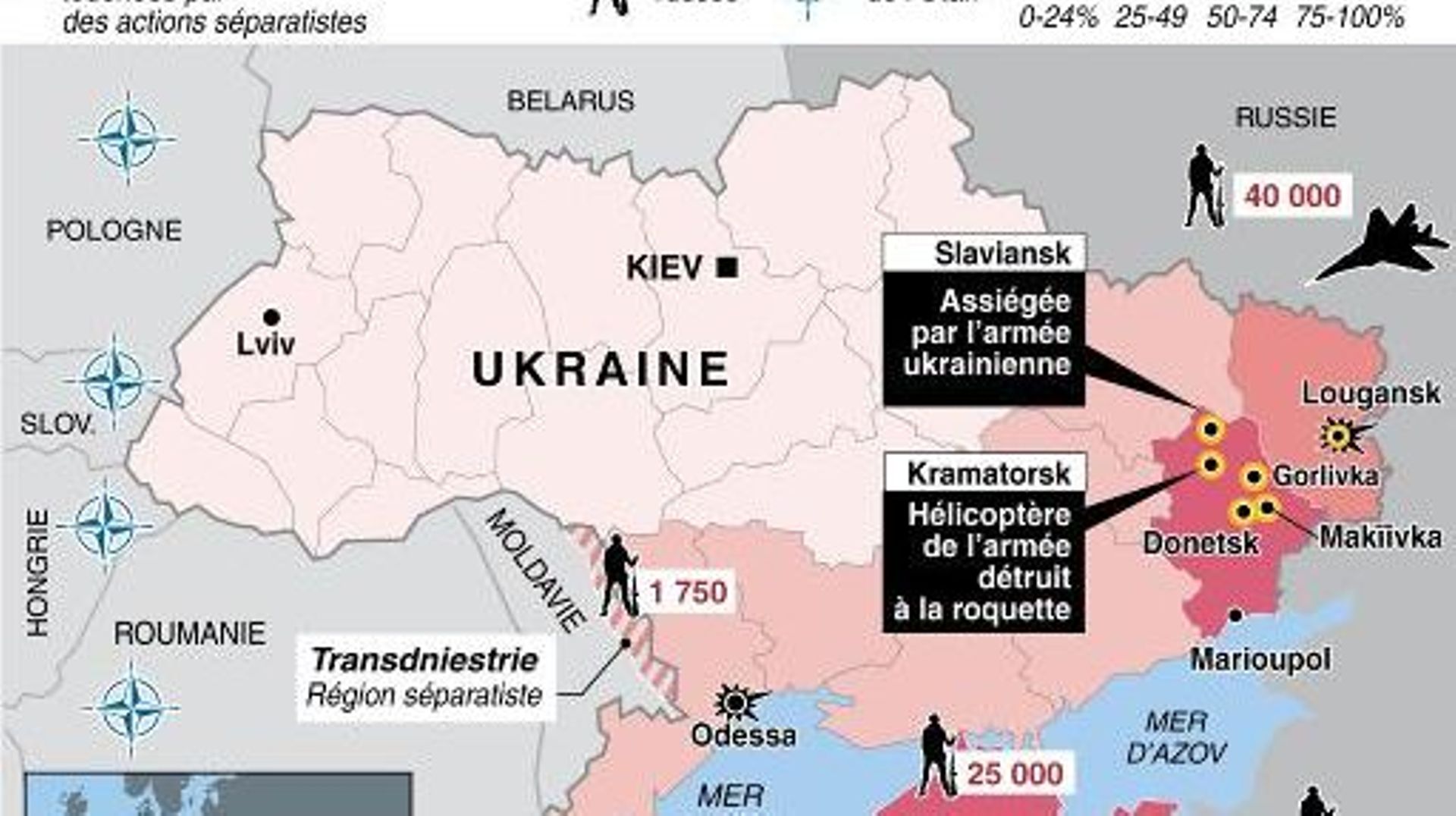 Ukraine: les Occidentaux menacent la Russie de sanctions, Slaviansk en ...