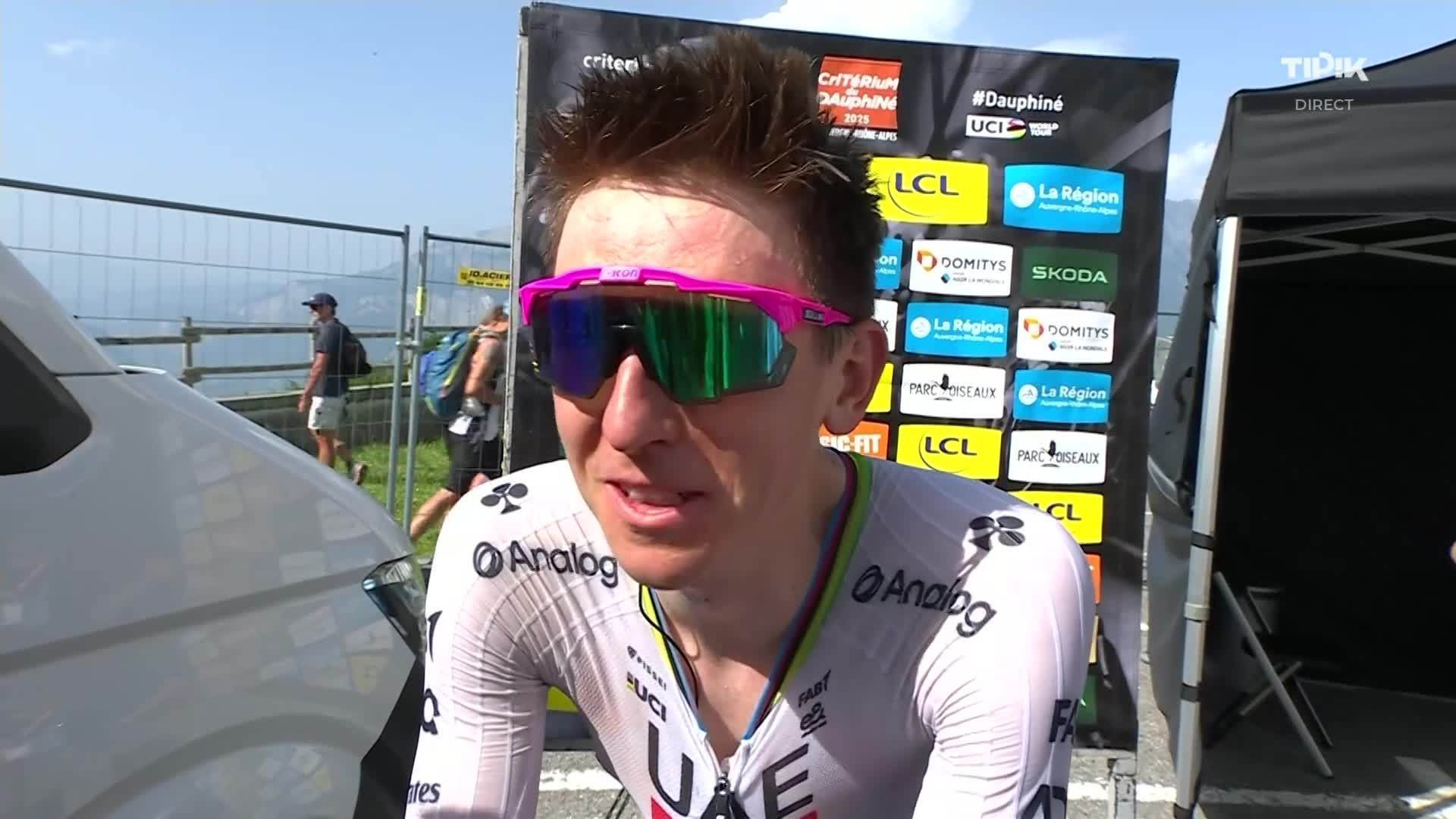 Tadej Pogacar farceur après sa démonstration : 'Je devais me grouiller ...