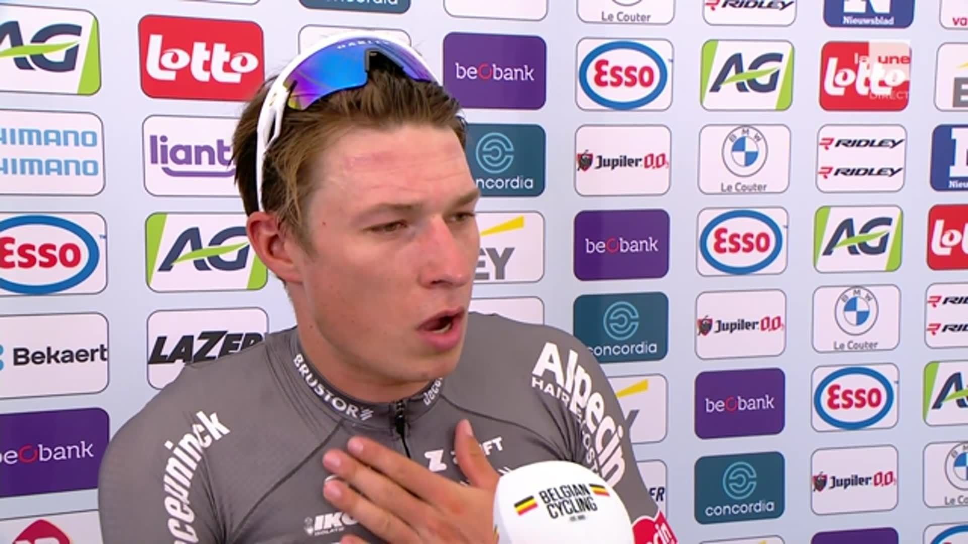 Tim Wellens champion de Belgique après un solo de 42 km, Remco Evenepoel déchaîné mais ...